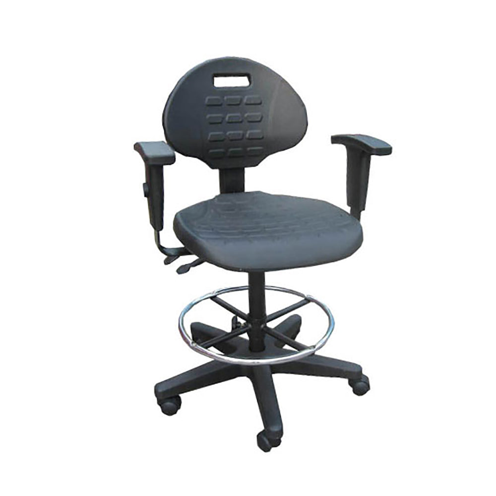 Industrial Drafting Chair with Arms | Werken Workspace Furniture
