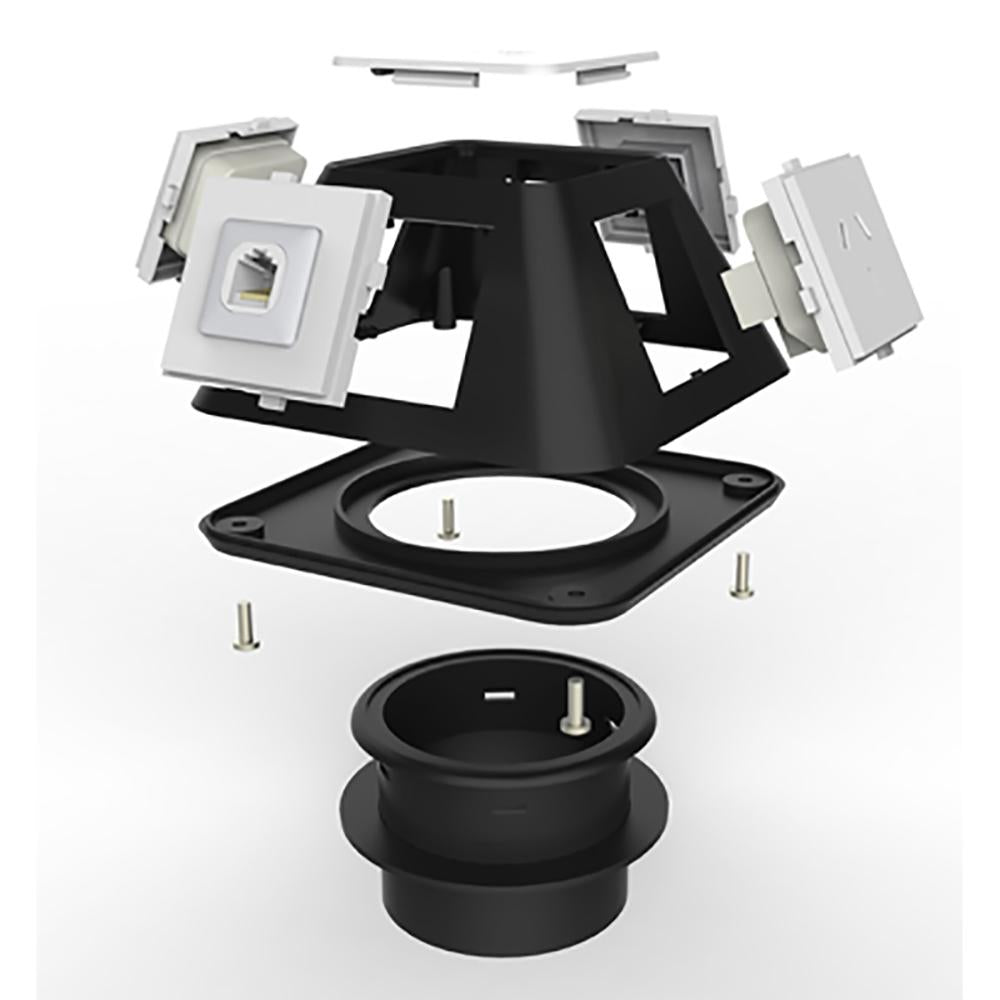 Pyramid On Desk 2 Switched Socket | Werken Workspace Furniture